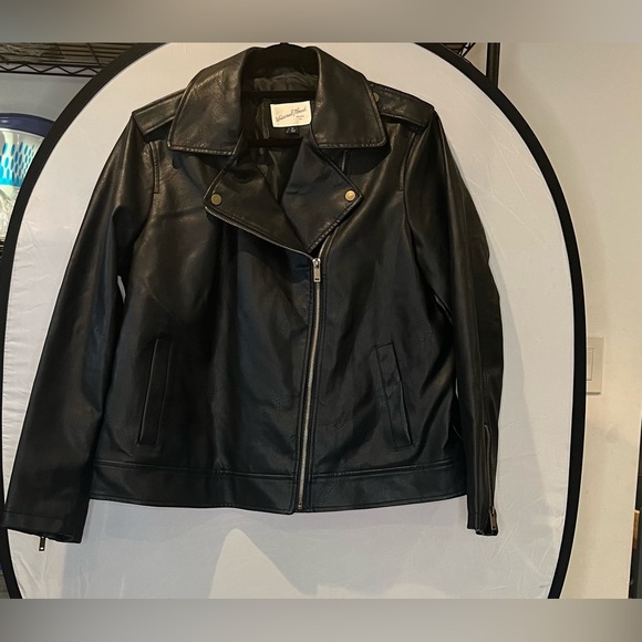 Universal Thread | Jackets & Coats | Universal Thread Black Leather ...